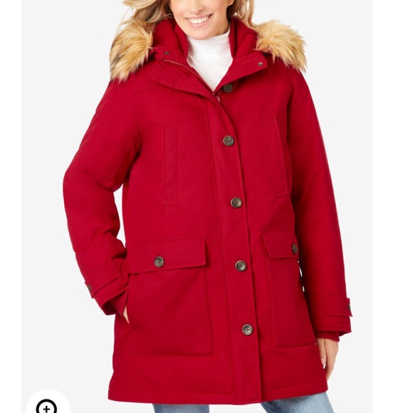 Woman Within | Jackets & Coats | Red Double Lined Thinsulate ...